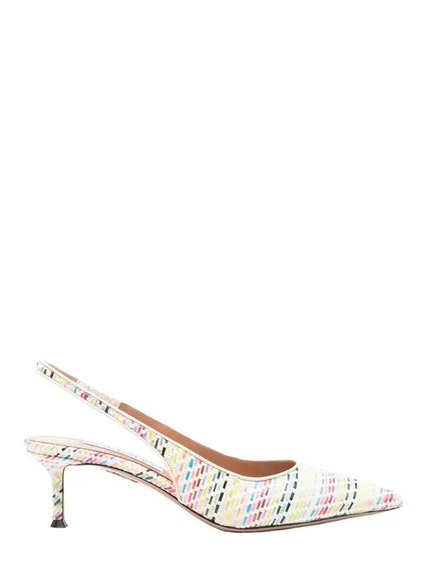 AQUAZZURA 50mm Purist Slingback Pumps - White