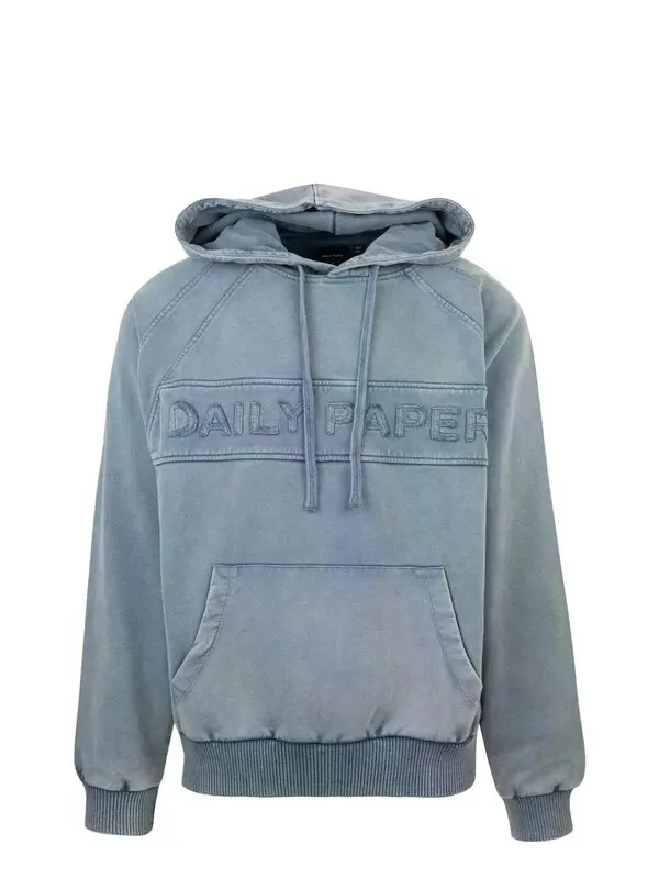 DAILY PAPER Logo-embroidered Hoodie - Grey