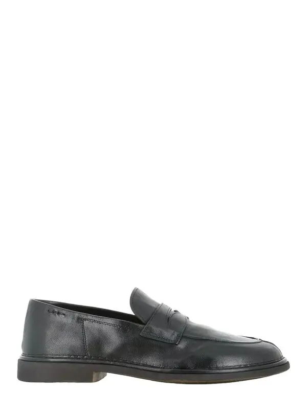 ALEXANDER HOTTO Leather Penny Loafers - Black