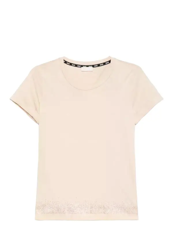 Liu Jo Logo-embellished T-shirt - Neutrals