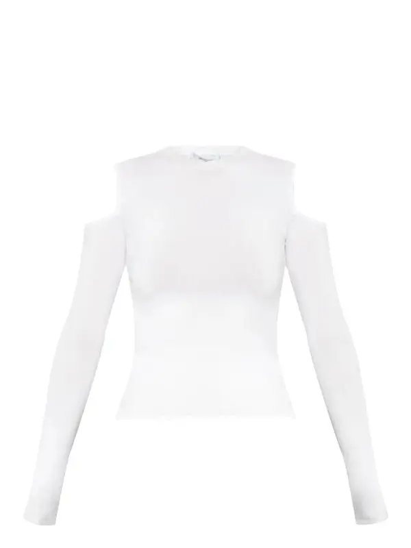 Max Mara Vik Cold-shoulder Top - White