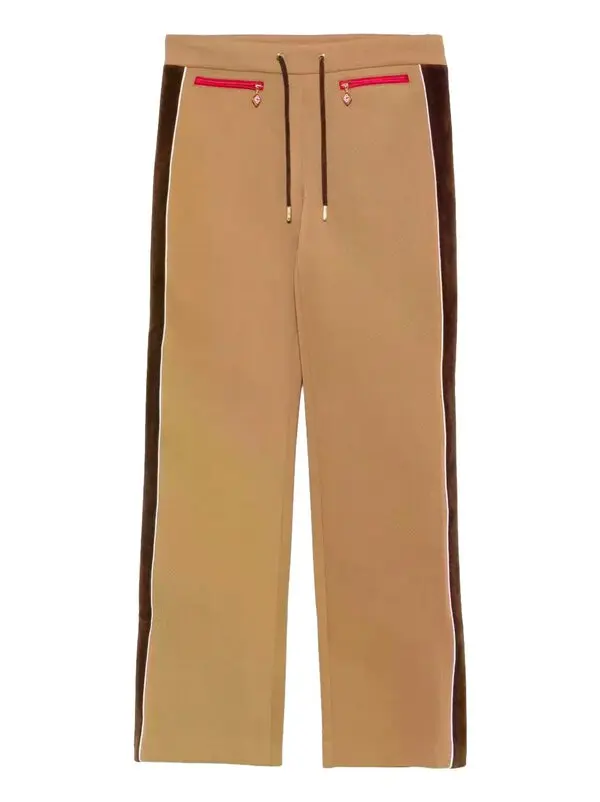 Casablanca Chenille Panelled Track Pants - Brown