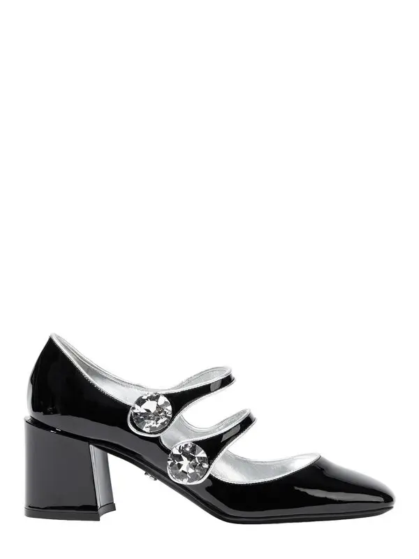 Dolce & Gabbana Jackie Crystal-embellished Mary Jane Pumps - Black