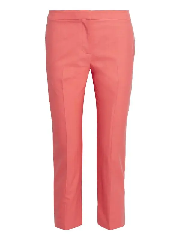 Alexander McQueen Cropped Wool-twill Pants - Coral