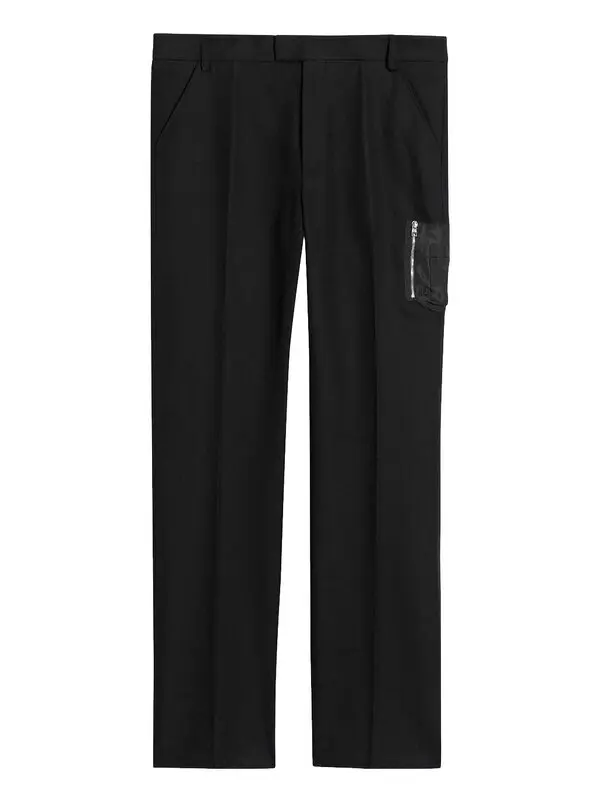 Alexander McQueen Shell-trimmed Cotton-canvas Pants - Black