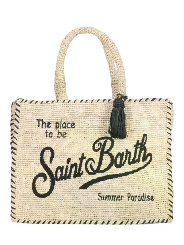 MC2 SAINT BARTH Raffia Tote Bag - Neutrals