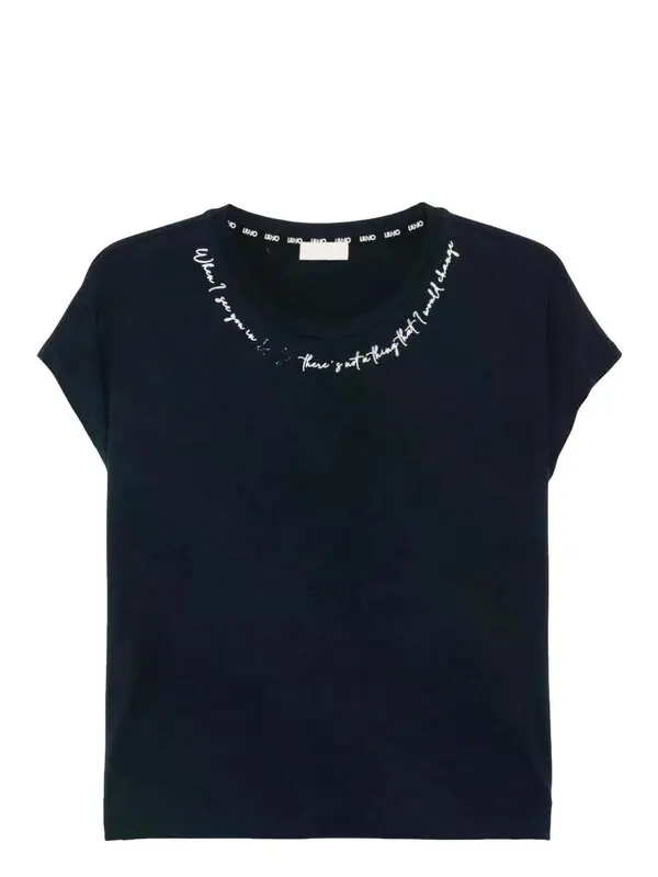 Liu Jo Logo-embellished T-shirt - Blue