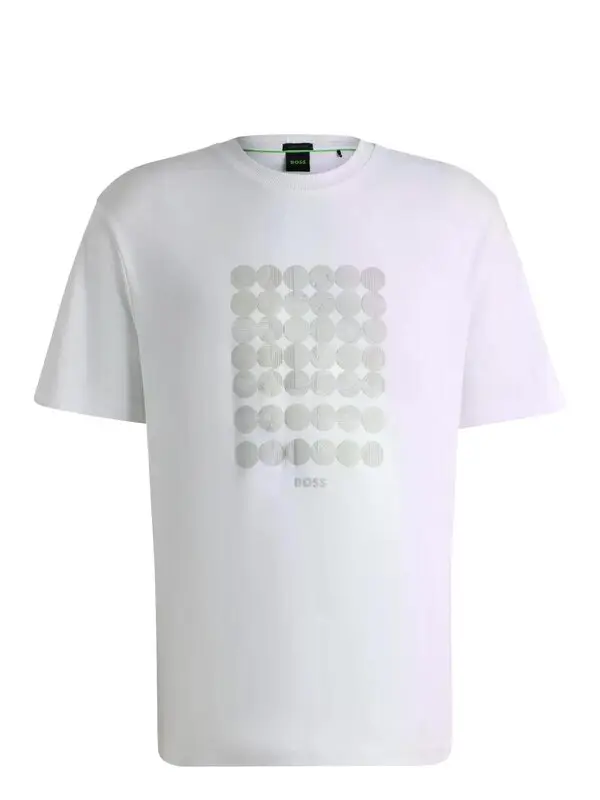 BOSS Geometric-print T-shirt - White