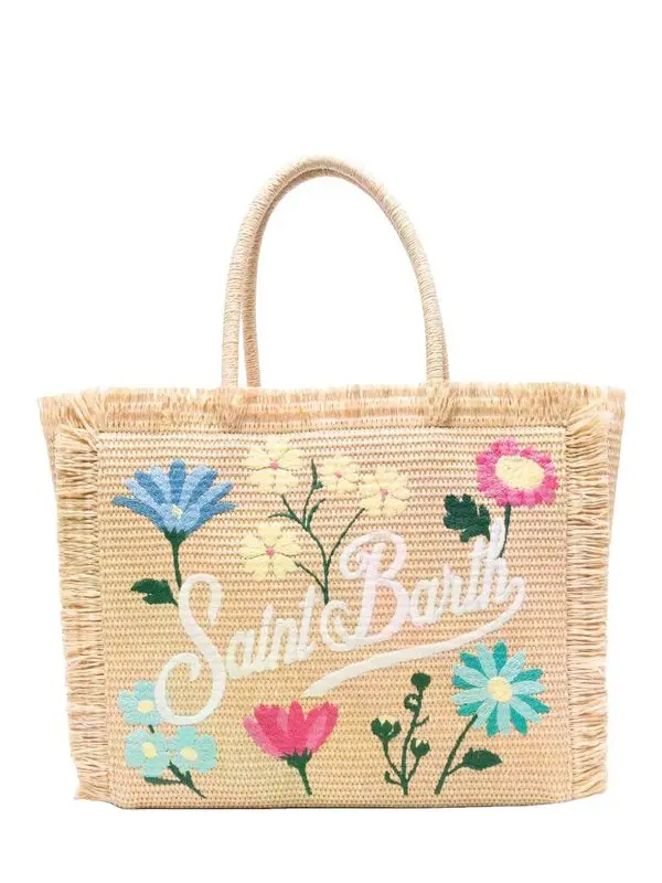 MC2 SAINT BARTH Medium Embroidered Tote Bag - Neutrals