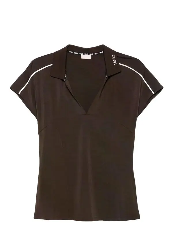 Liu Jo Piqué Polo Top - Brown