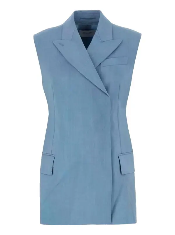 Sportmax Ilex Sleeveless Tailored Vest - Blue