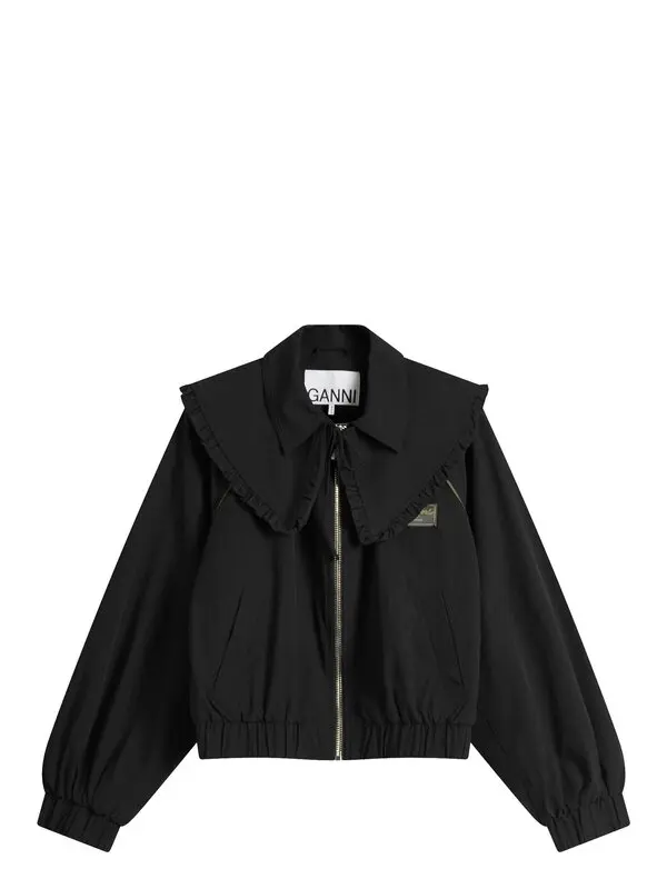 GANNI Stretch Shell Jacket - Black