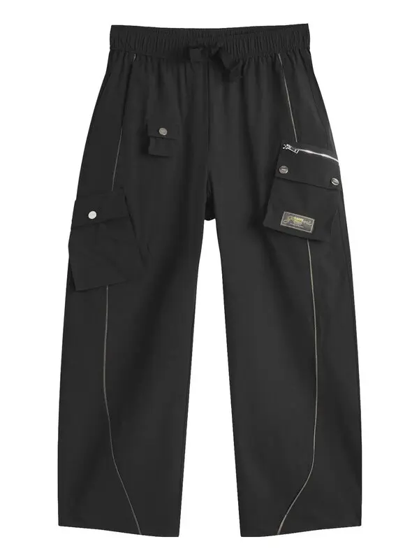 GANNI Stretch Shell Elasticated Cargo Pants - Black
