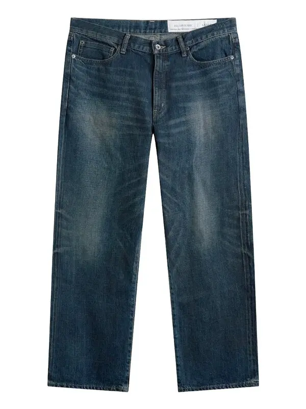 NEIGHBORHOOD Washed Denim Wide Pants - Indigo