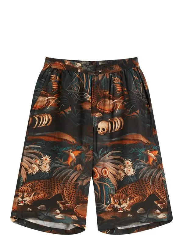 ENDLESS JOY Leopard Jungle Shorts - Multi