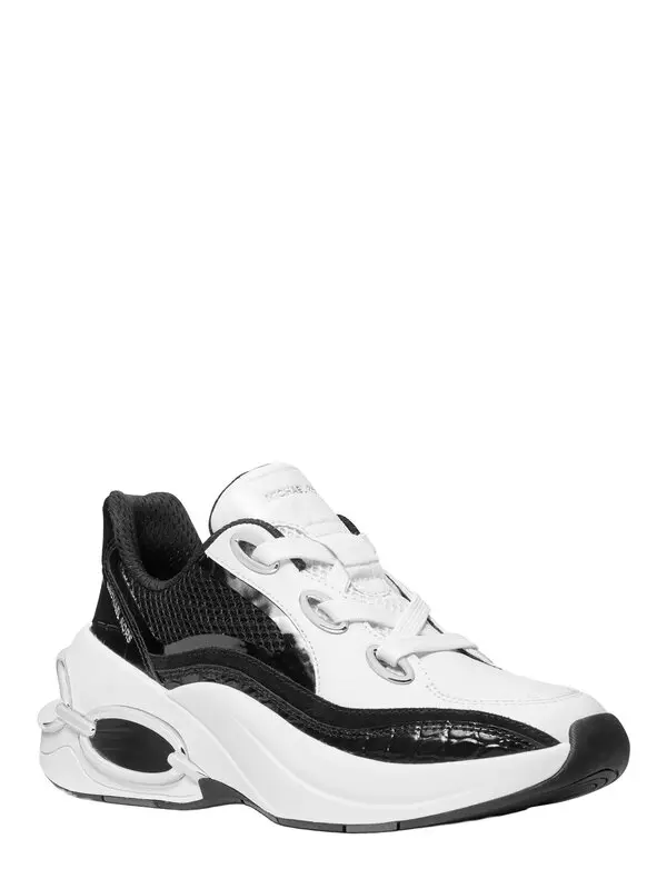 Michael Kors Toni Mixed-media Trainer - Black