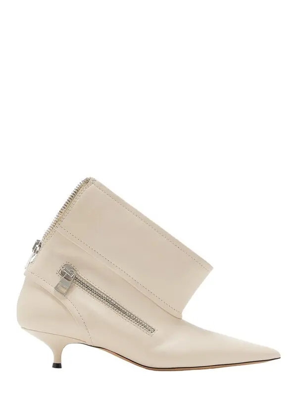 JW Anderson Leather Biker Boots - Ivory