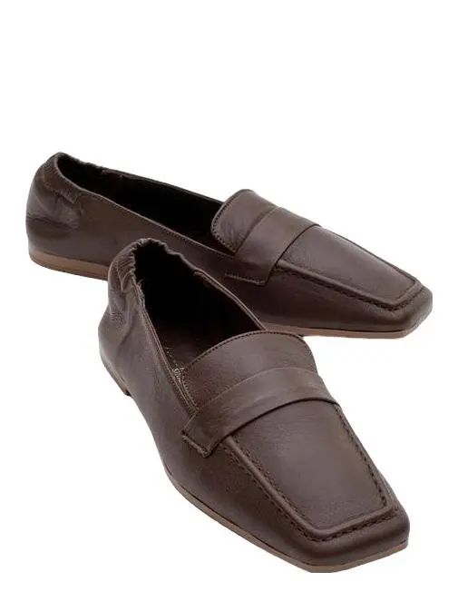 FOREVER & ALWAYS SHOES Liepa Leather Loafers - Brown Leather