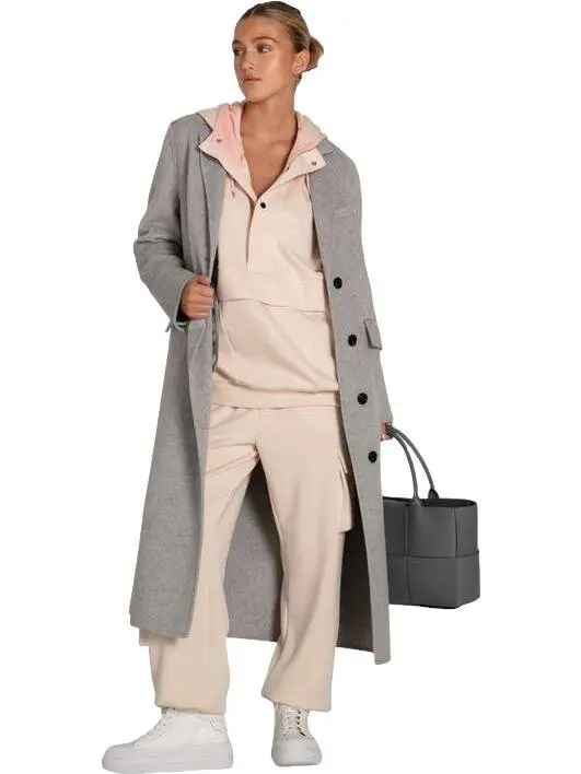 BELLE & BLOOM Panelled Hoodie - Blush