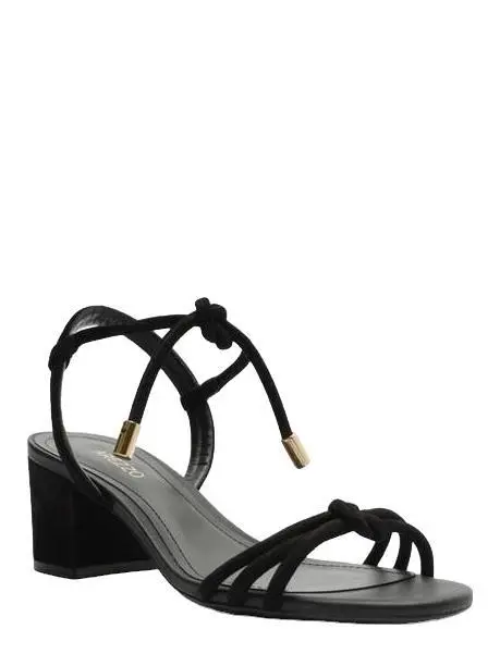 AREZZO Camila Ankle-strap Sandals - Black Suede
