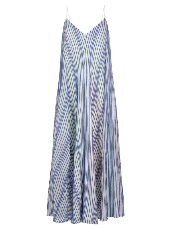 MARIE OLIVER Levine Striped Maxi Dress - White