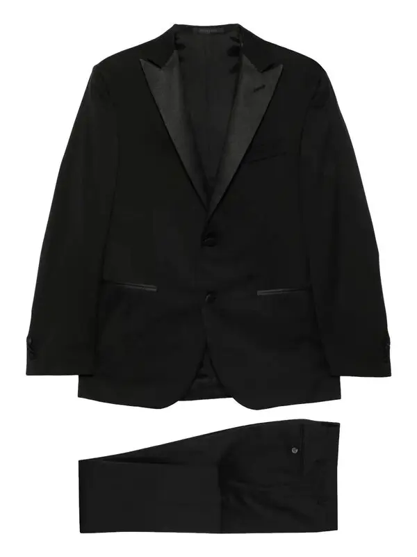 Corneliani Single-breasted Dinner Suit - Black