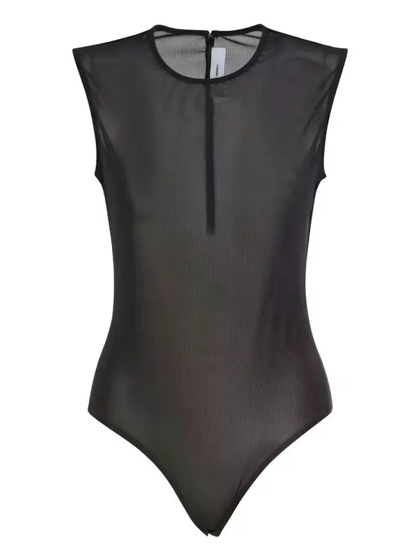 Alex Perry Sheer Bodysuit - Black