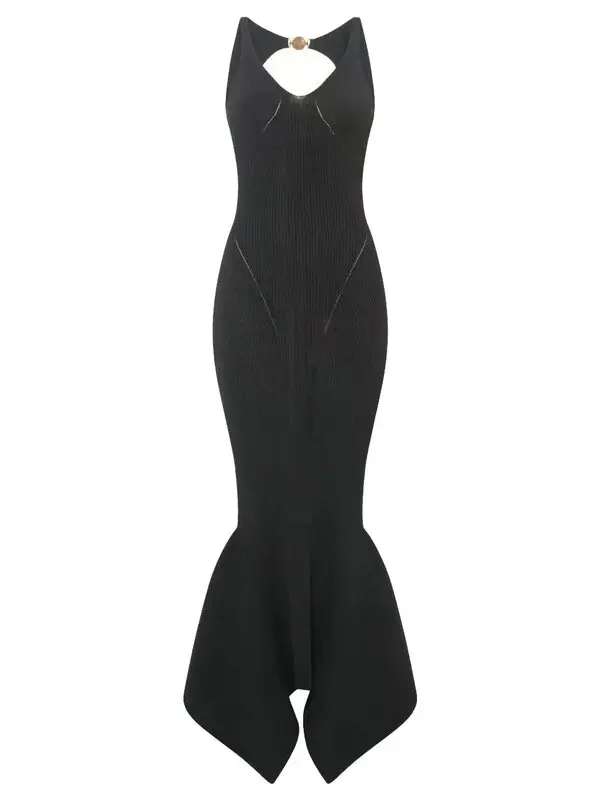 MARINE SERRE Moon Jewelry Maxi Dress - Black