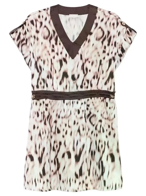 Liu Jo Printed Mini Dress - Neutrals