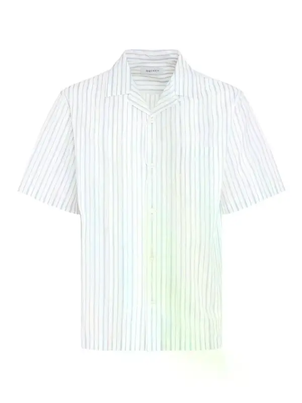 Alexander McQueen Striped Cotton Shirt - White