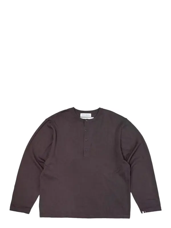 EXTREME CASHMERE X Nº 407 Long-sleeve Henley Top - Grey