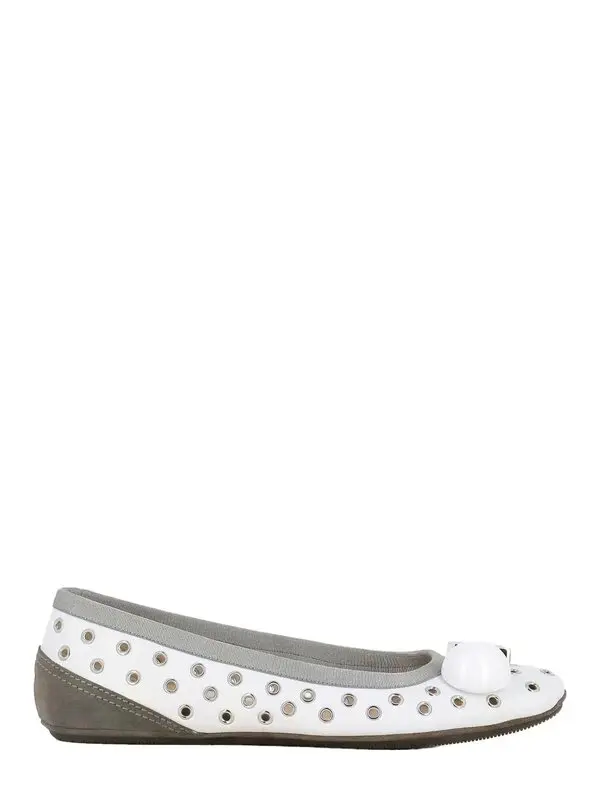 DOVE NUOTANO GLI SQUALI Becky Ballet Flats - White