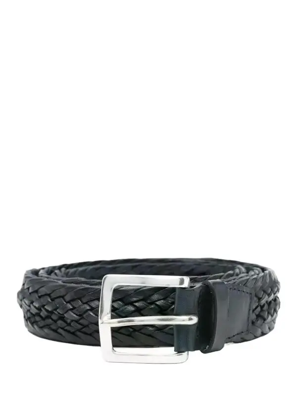 ORTIGNI Braided Leather Belt - Blue