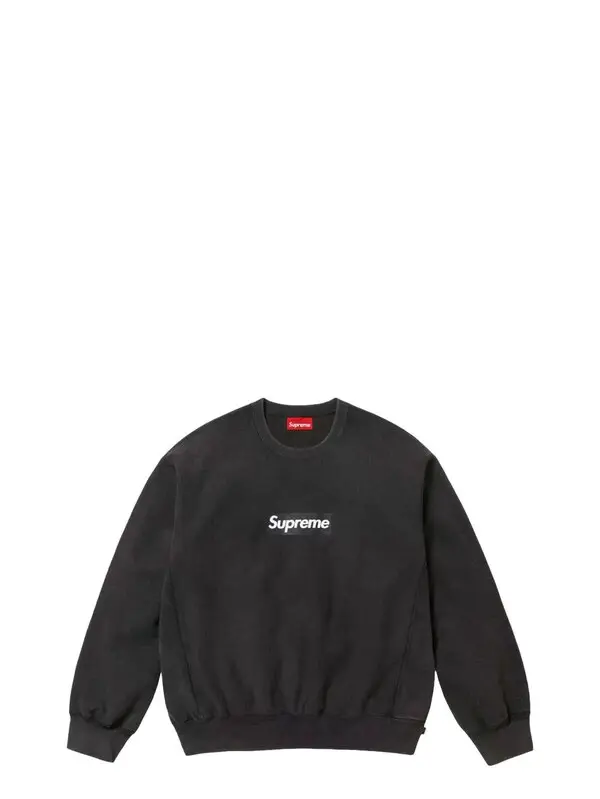 Supreme Washed Box Logo Sweatshirt - Black