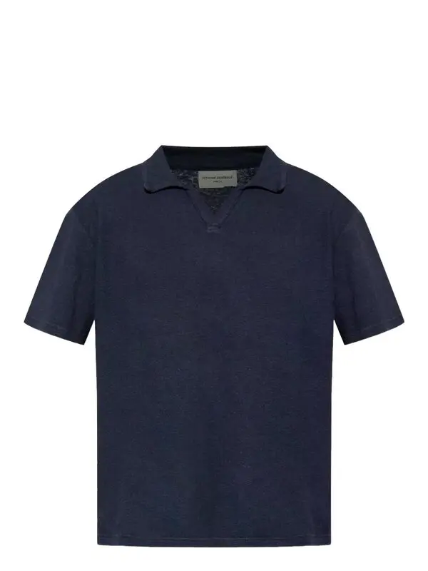 Officine Générale Cotton Polo Shirt - Blue