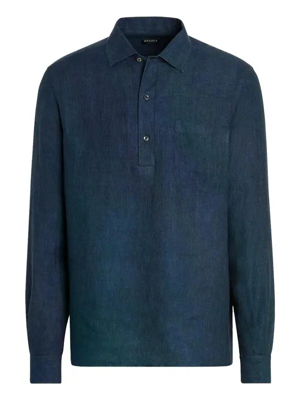 Zegna Oasi Lino Shirt - Blue