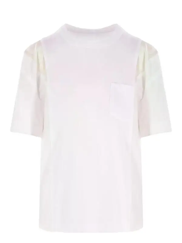 Sacai Panelled T-shirt - White