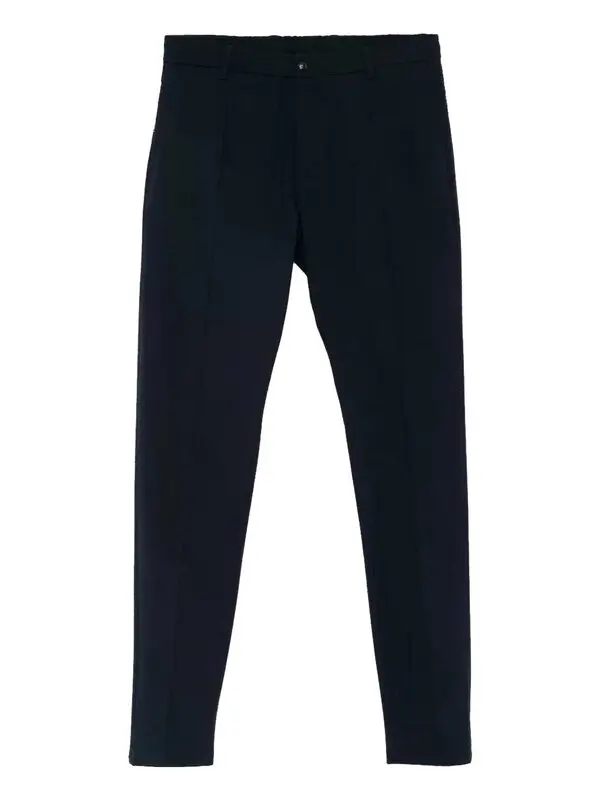 Emporio Armani Piped-trim Trousers - Blue