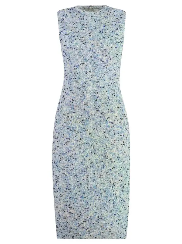 St. John Speckled Midi Dress - Blue