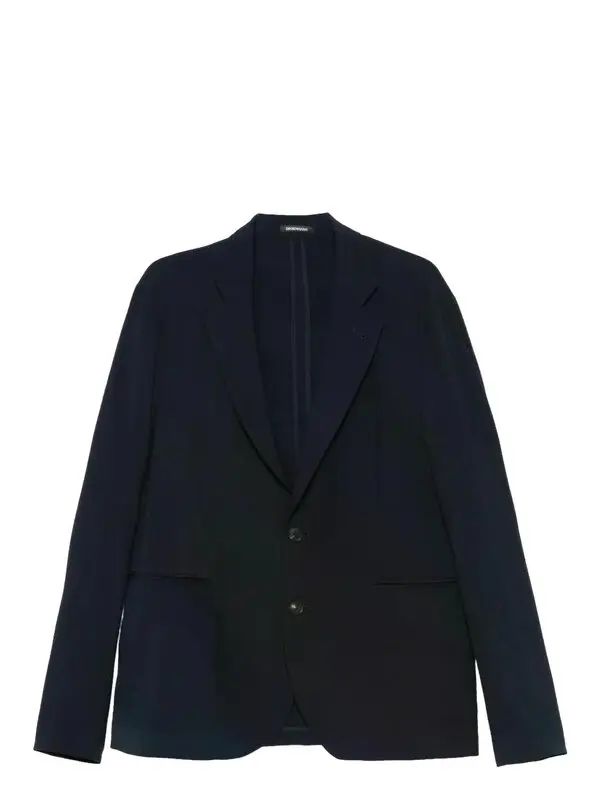 Emporio Armani Single-breasted Blazer - Blue