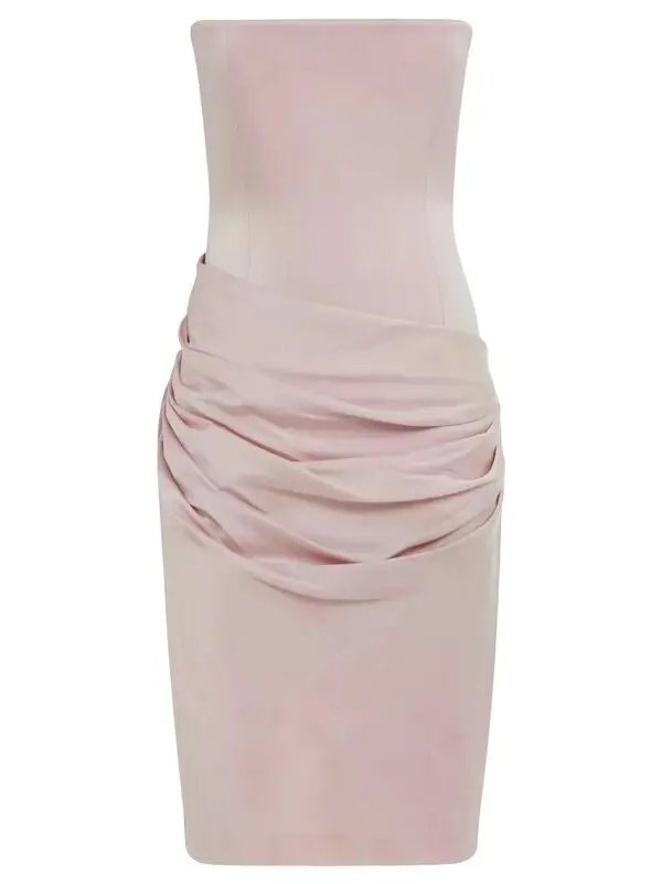 Alex Perry Strapless Satin Dress - Pink
