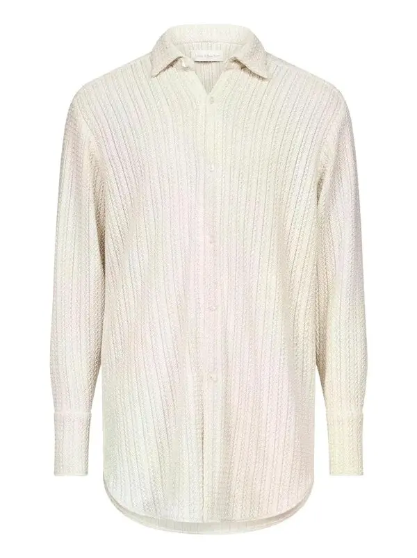 LUDOVIC DE SAINT SERNIN Braided Shirt - Neutrals