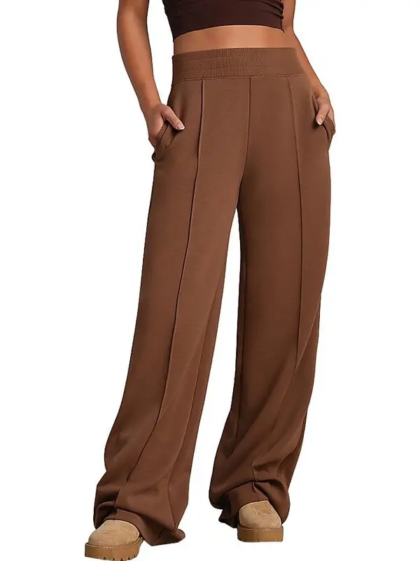 RHONE Wide Leg Pants - Chestnut Brown