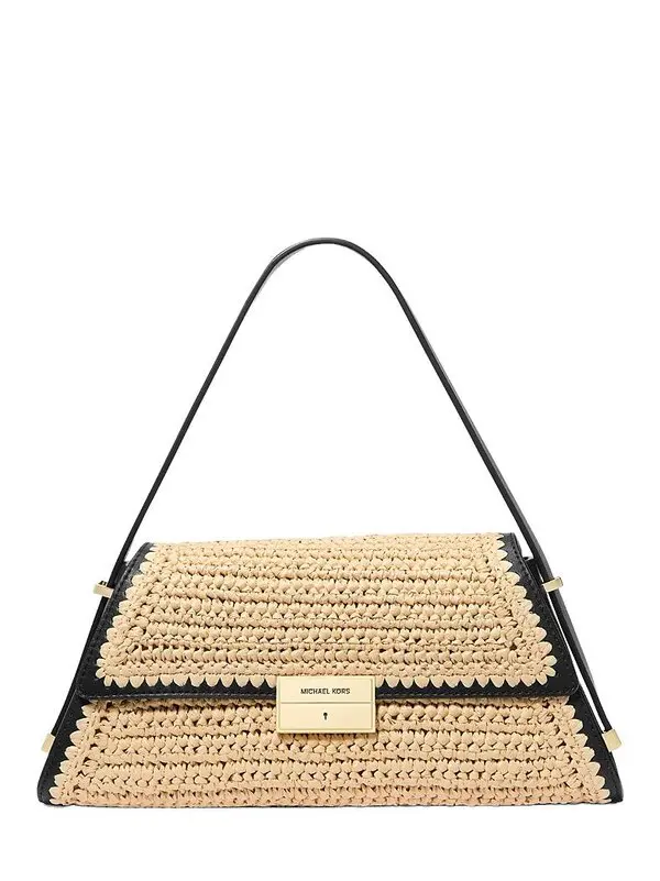 Michael Kors Ludlow Medium Convertible Shoulder Bag - Natural/black