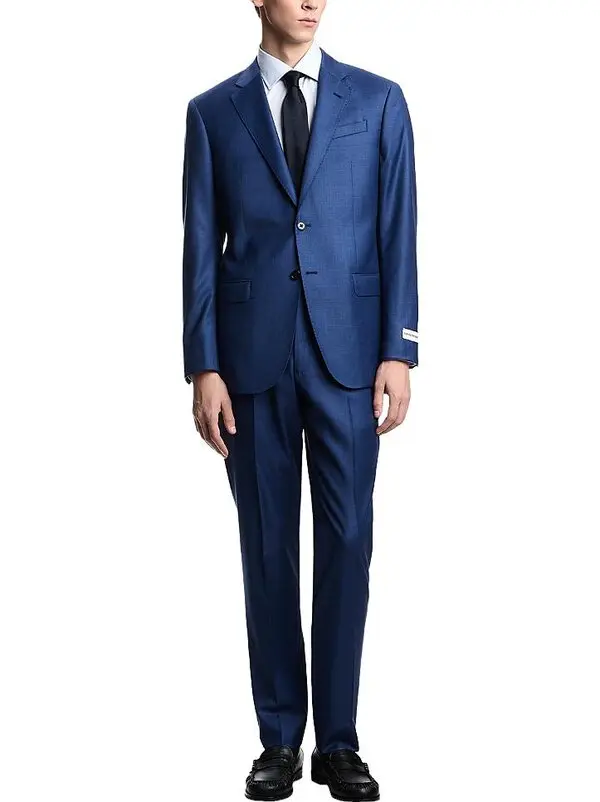 Emporio Armani Regular Fit Melange Suit - Blue Jeans Melange