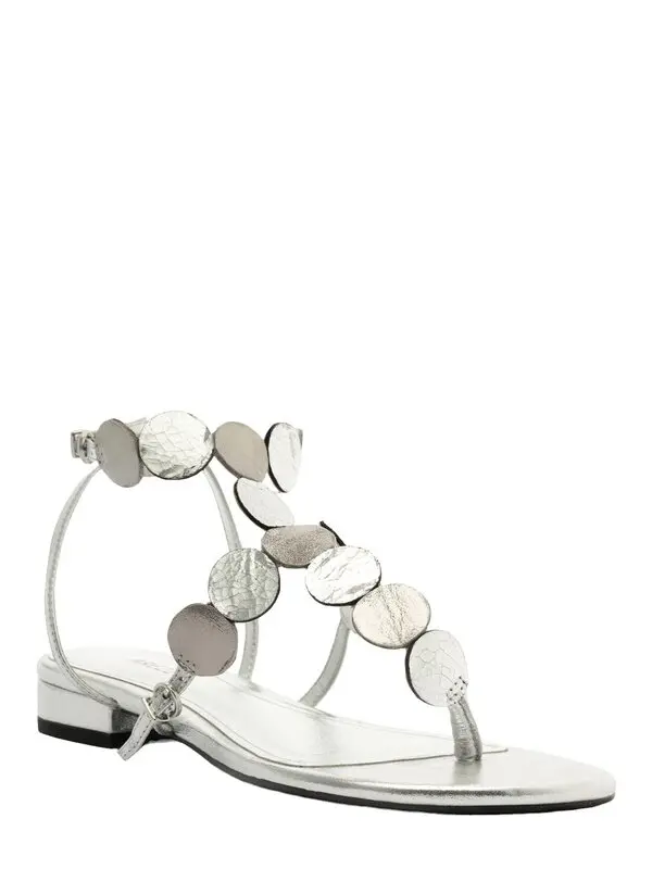 AREZZO Holly Low Block Sandal - Silver