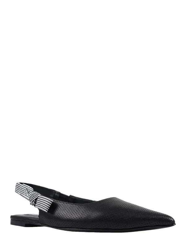 ZIGI Pointed-toe Slingback Flats - Black