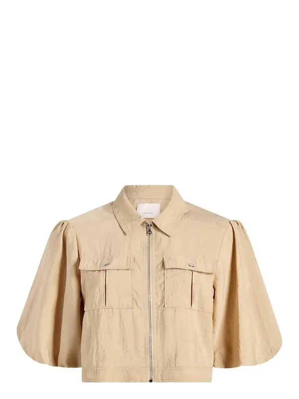 Cinq À Sept Ottie Short-sleeve Jacket - Khaki