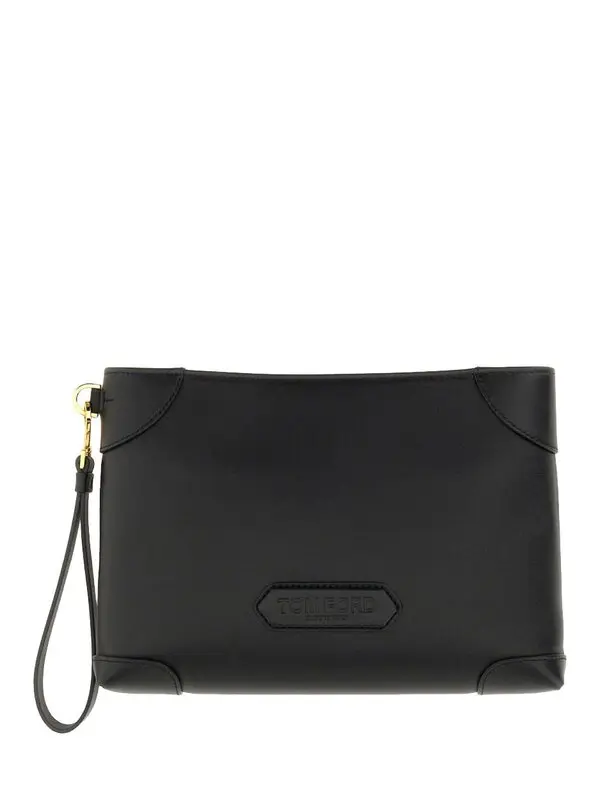 TOM FORD Leather Clutch - Black