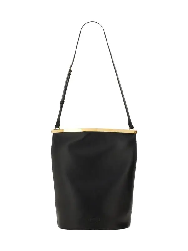 TOD'S Small Leather Bucket Bag - Black